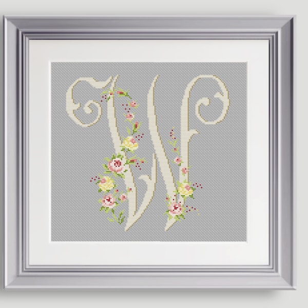 Letter W Embroidery - Etsy