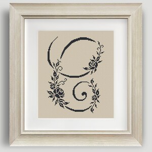 Personalized Cross Stitch Letter C - Cross Stitch Pattern - C - Floral ...