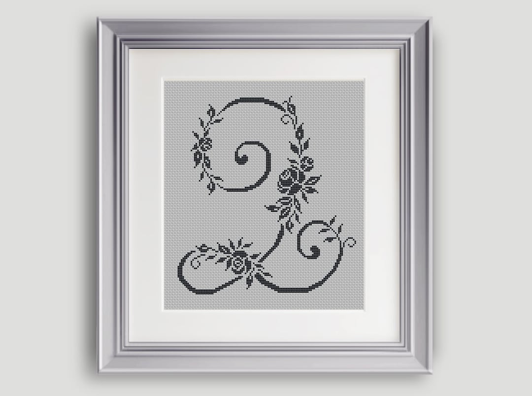 Letter Q - Cross Stitch Pattern - Personalized Cross Stitch Letter Q ...