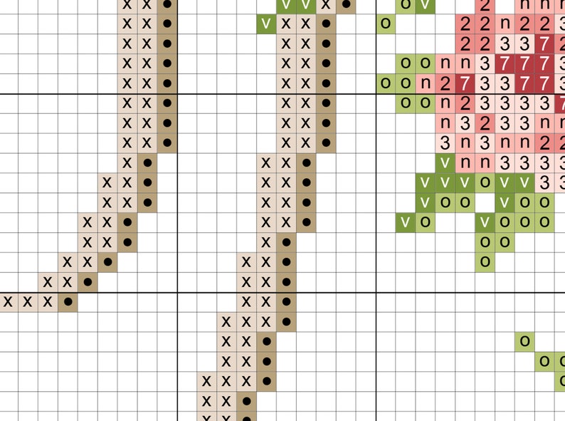 Letter "f" - Flower Cross Stitch - Personalized Letter "f" - Counted ...