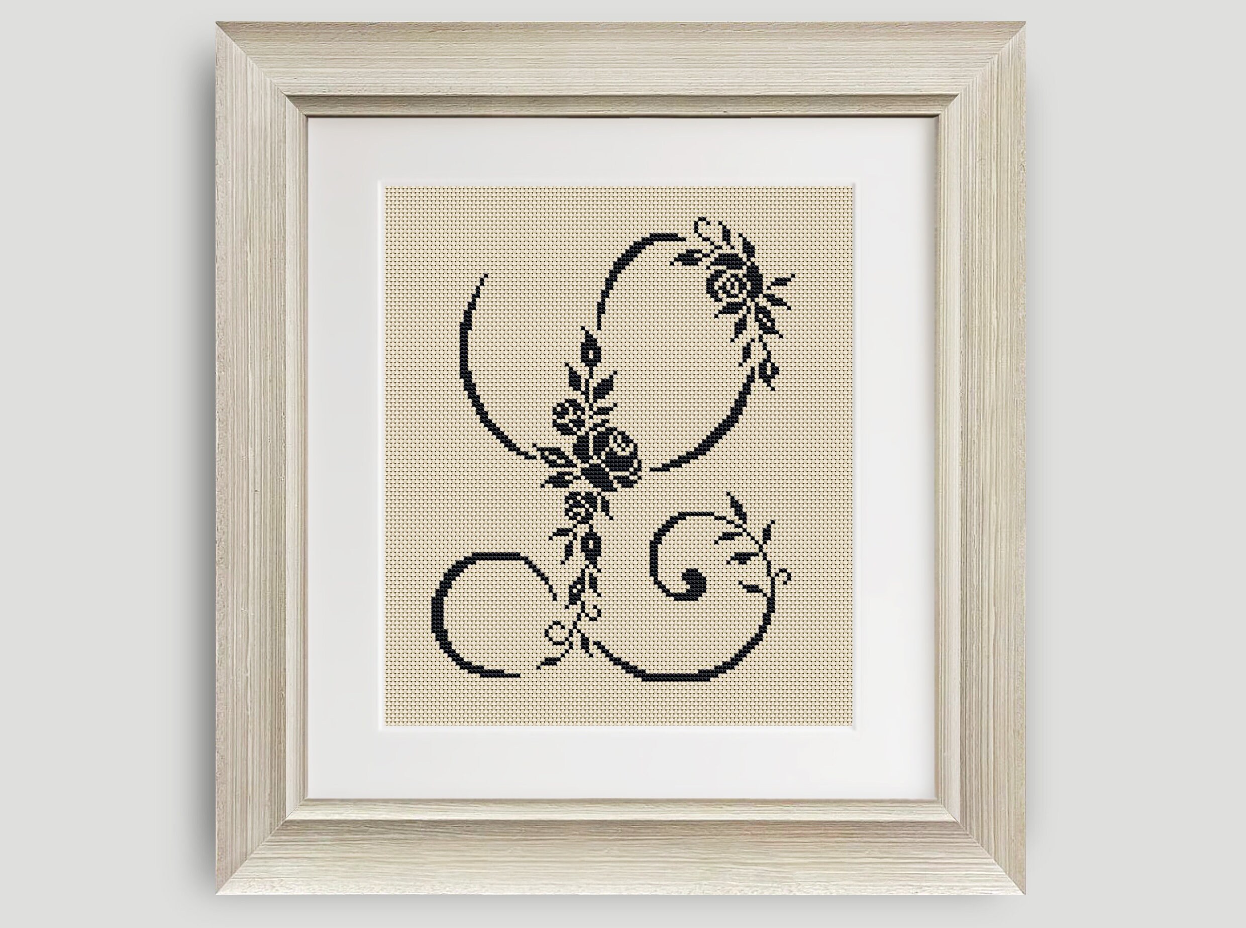 Letter L Roses Cross Stitch Cross Stitch Pattern - Etsy