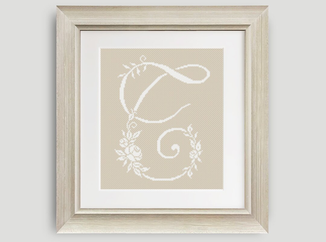 Letter T - Roses Cross Stitch - Personalized Cross Stitch Letter T ...