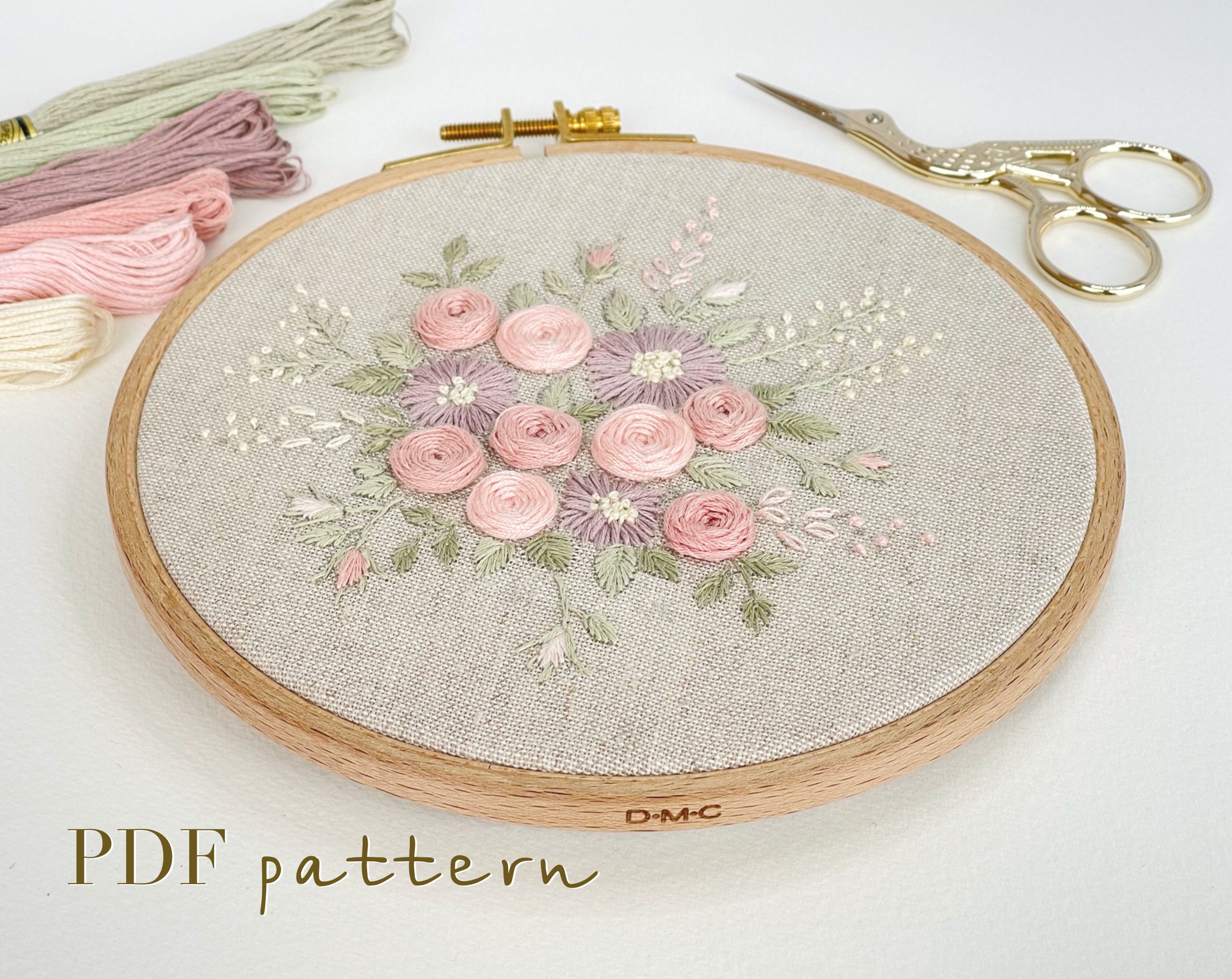 Floral Embroidery Pattern Embroidery Pattern PDF Instant - Etsy