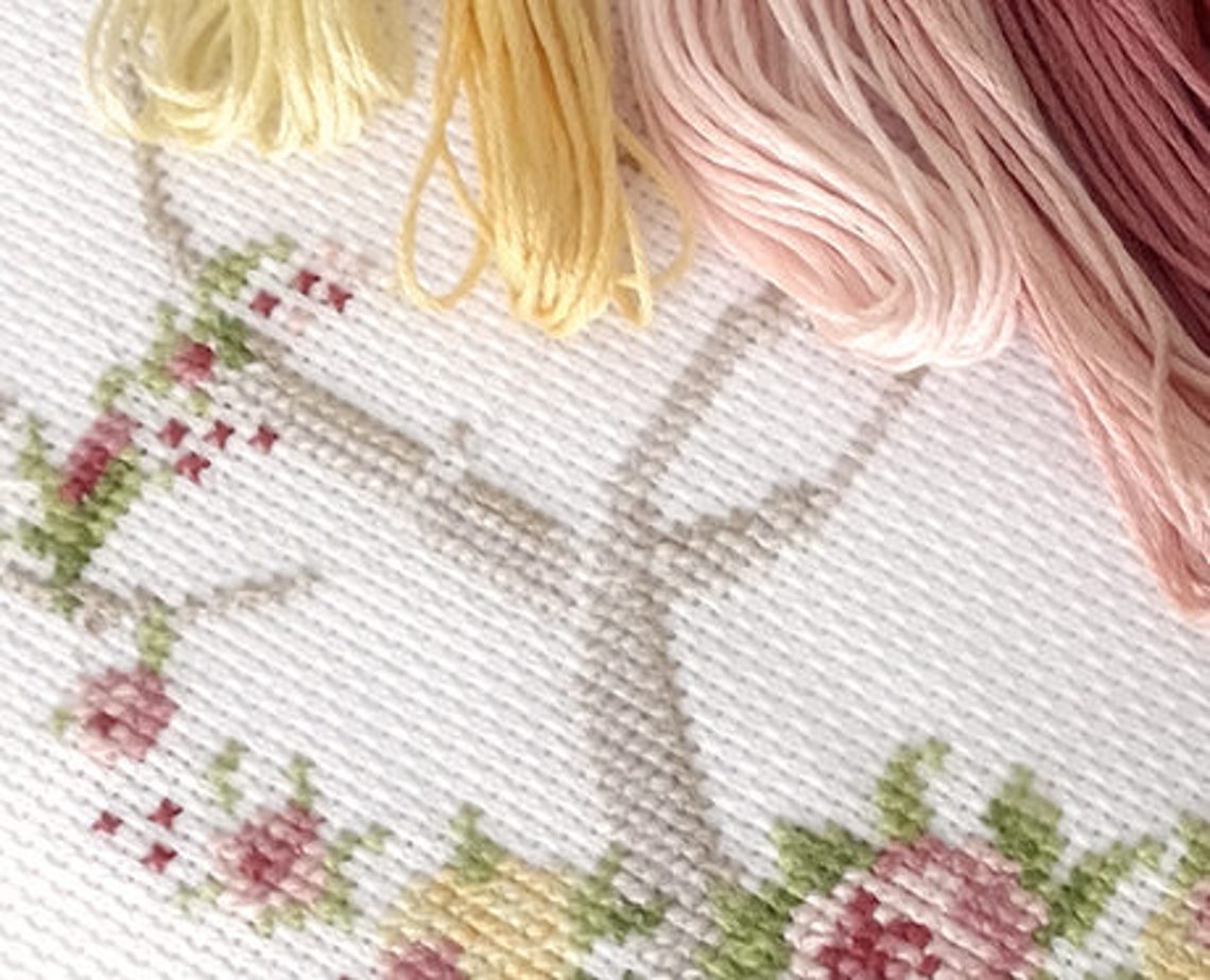 Letter "f" - Flower Cross Stitch - Personalized Letter "f" - Counted ...