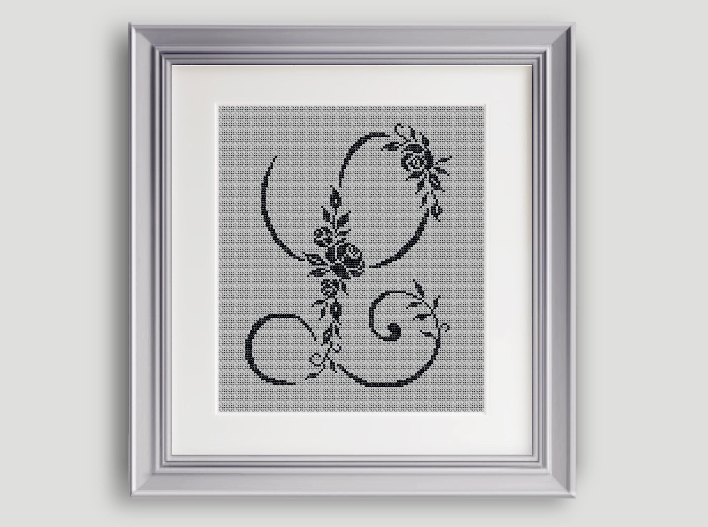 Letter L Roses Cross Stitch Cross Stitch Pattern - Etsy