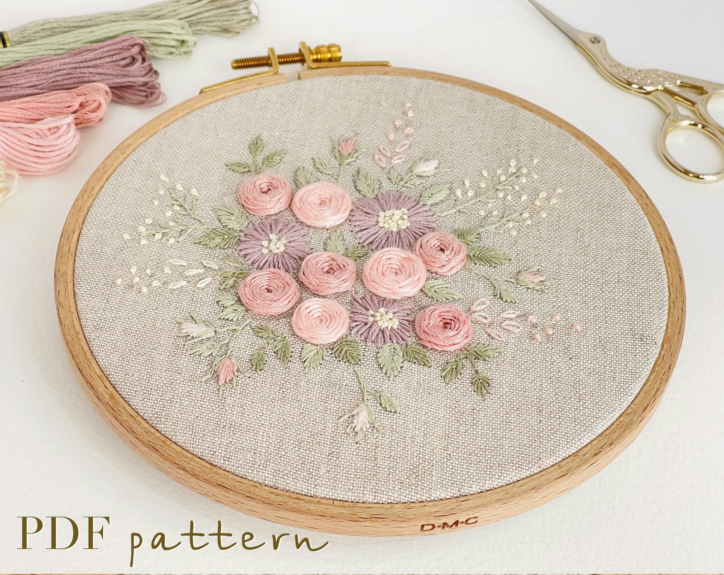 Floral Embroidery Pattern Embroidery Pattern PDF Instant - Etsy