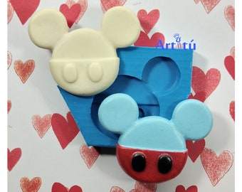 Mouse Sitting on a Piece of Cheese 3D Silicone Mold, Soap Mould, Candle ...