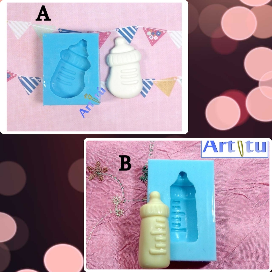 Baby Bottle Silicone Mold, Silicone Mold, Baby Shower Mold, Baptism ...