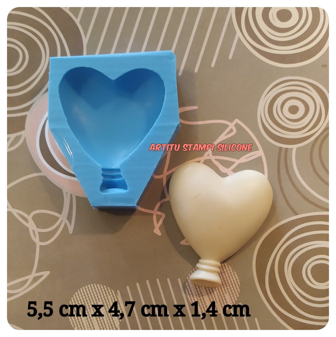 Heart Balloon Silicone Mold, Baby Shower Mold, Baptism Mold, Balloon ...