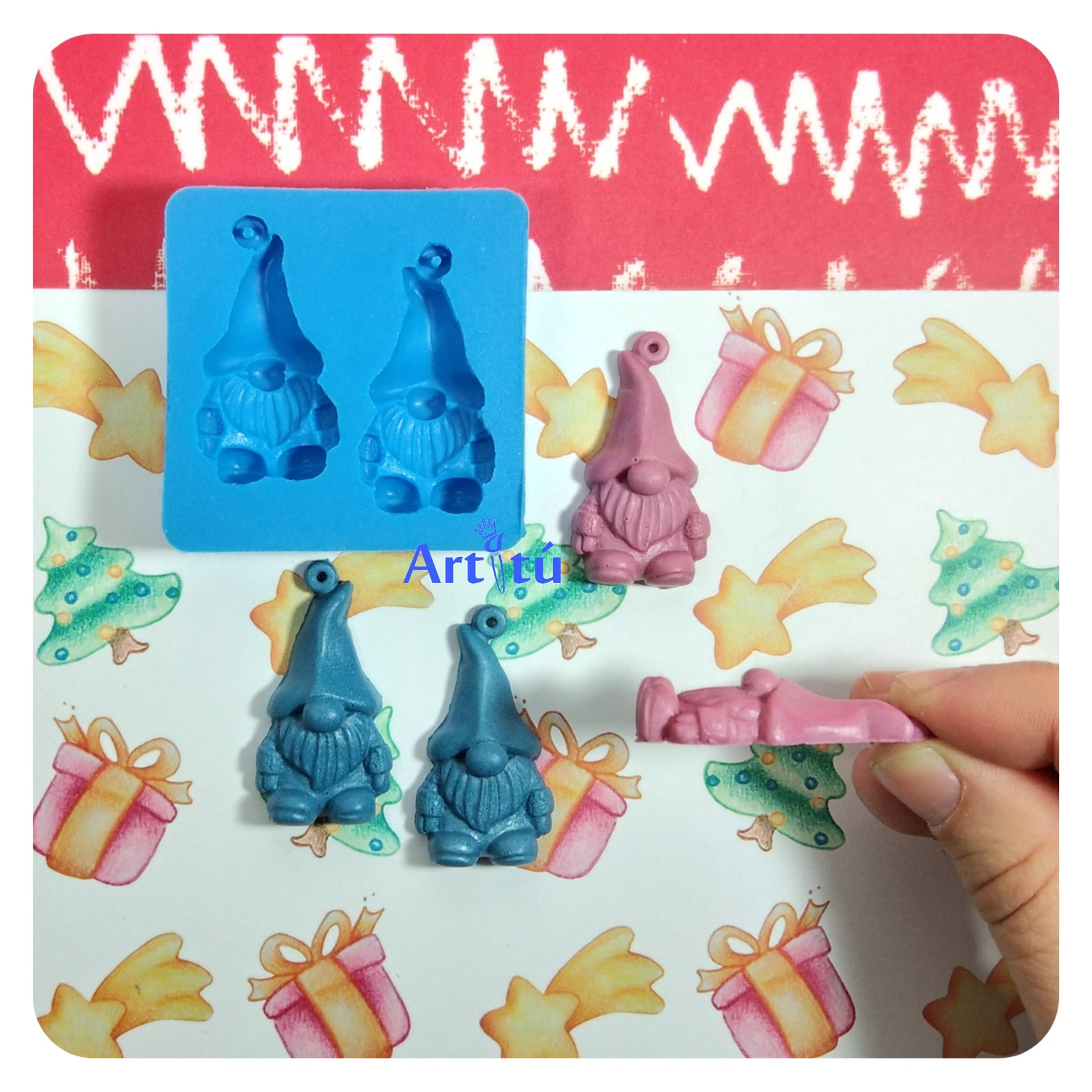 Christmas Molds Gnome Mold Silicone Earring Mold Christmas | Etsy