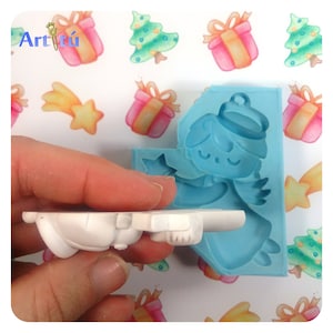 Angel Silicone Mold Christmas Molds Diy Christmas Ornaments - Etsy