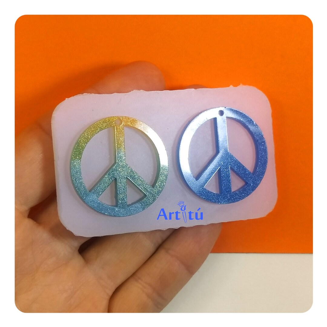 Peace Earring Mold Peace Silicone Mold Peace Symbol Mold for - Etsy UK