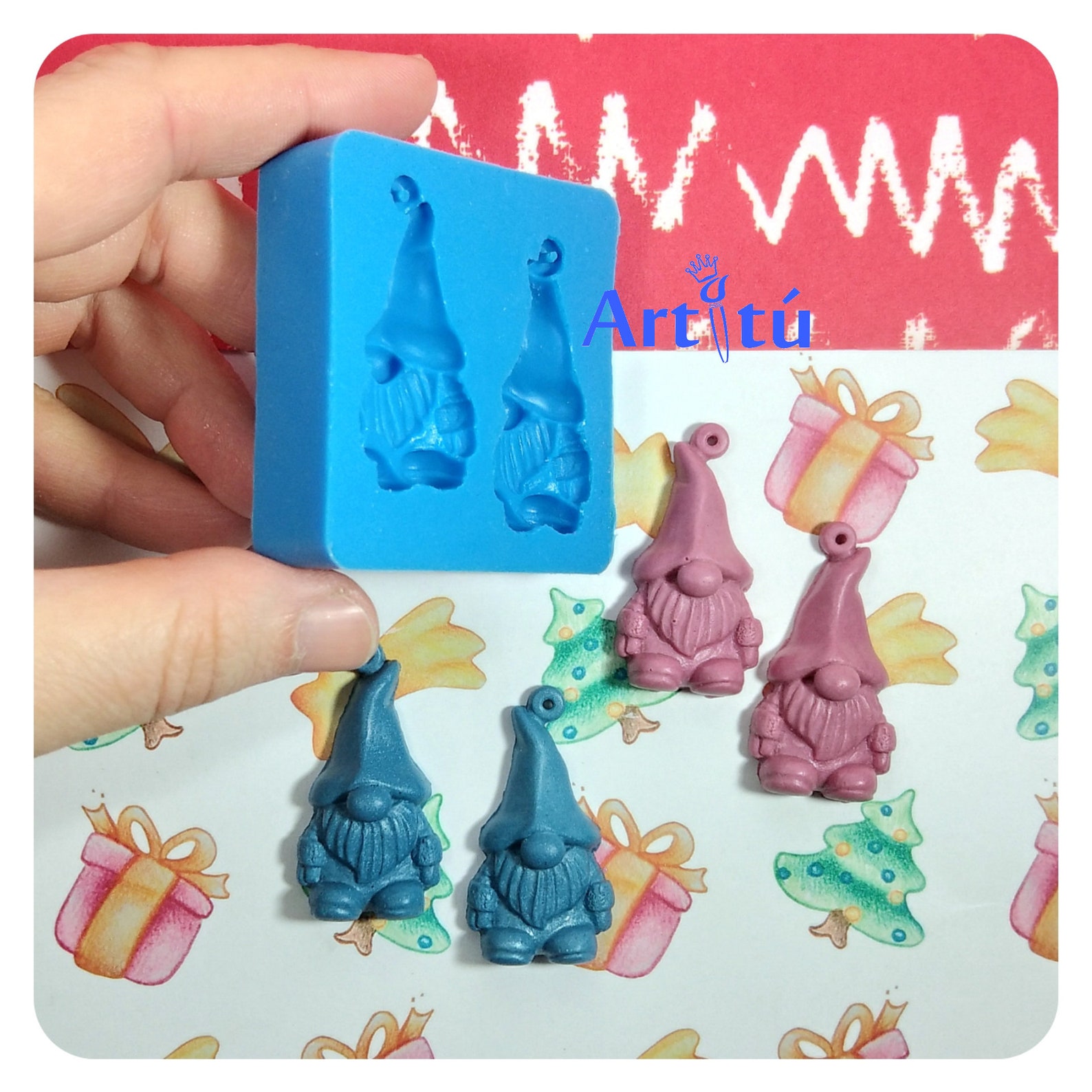 Christmas Molds Gnome Mold Silicone Earring Mold Christmas | Etsy