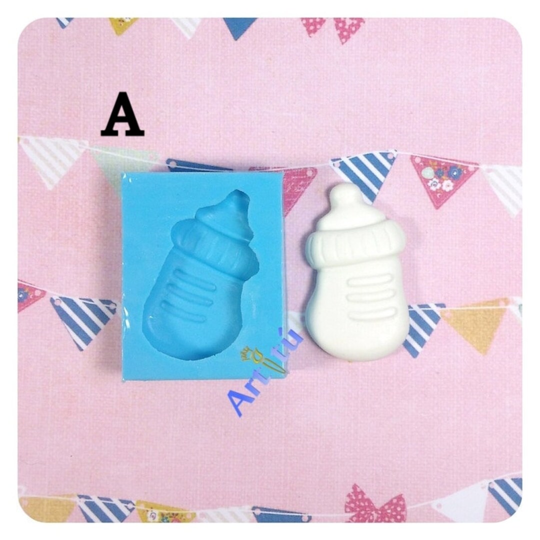 Baby Bottle Silicone Mold, Baby Shower Mold, Baptism Mold, Party Favor ...