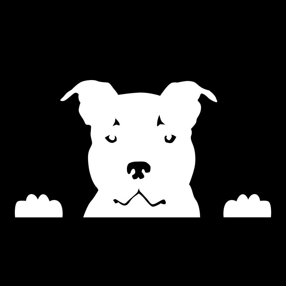 Peeking Pit Bull Vinyl Decal Window Sticker - Etsy
