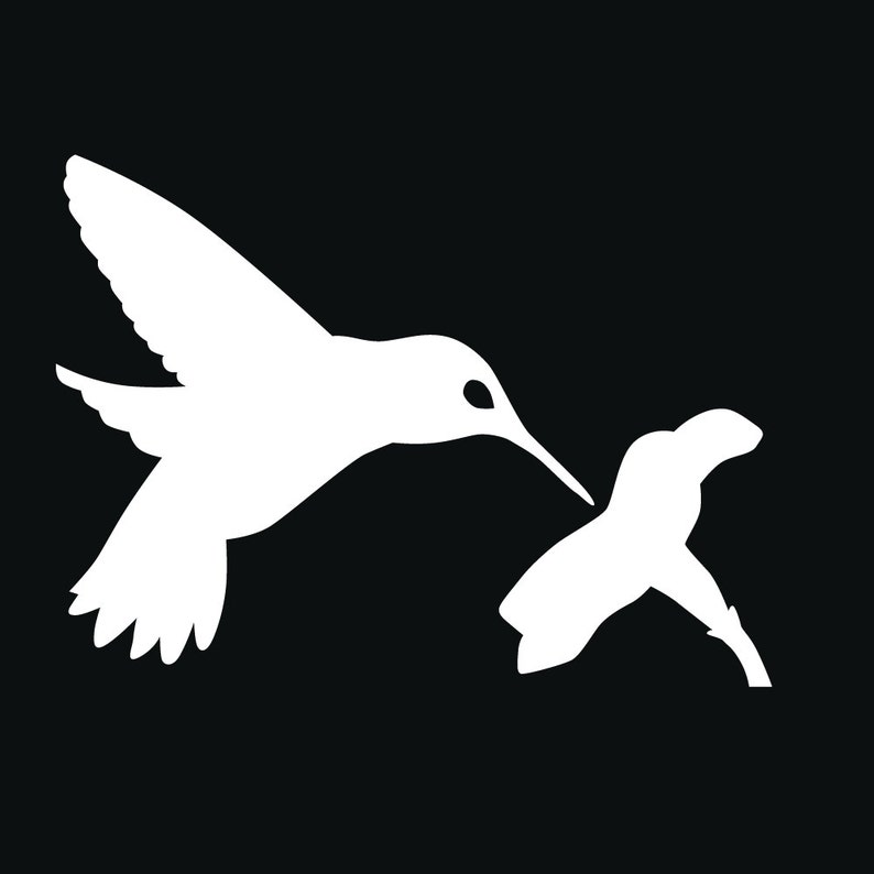 Hummingbird Vinyl Decal Window Sticker - Etsy