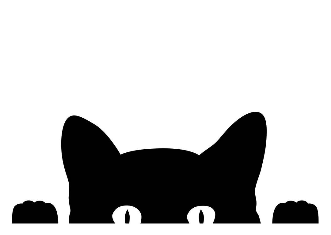 Peeking Cat Kitten Vinyl Decal Sticker - Etsy