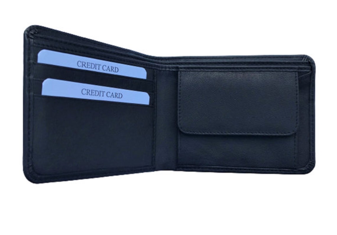 Hand Made Leather Wallet Black Leather Wallet Bifold Wallet | Etsy