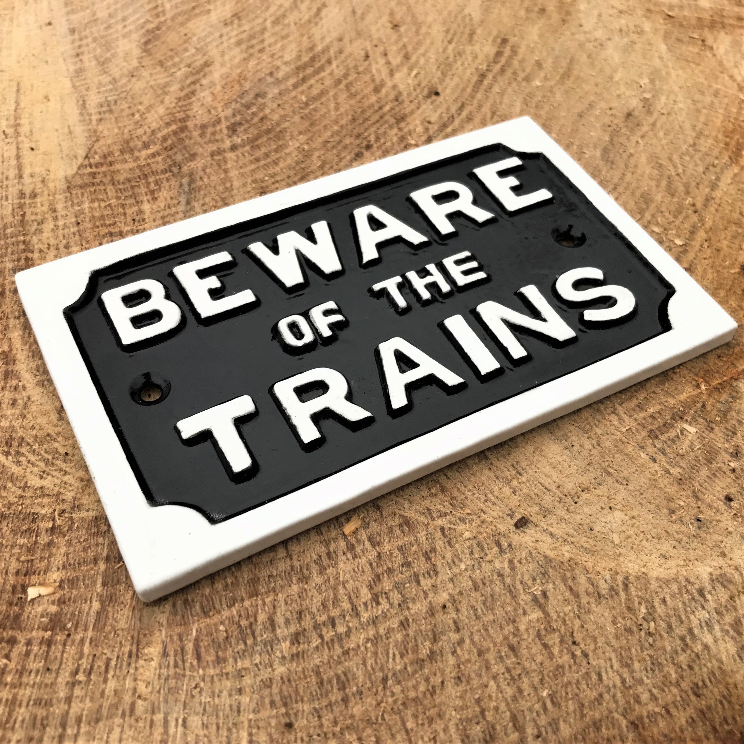 Vintage Metal Train Signs - Etsy UK