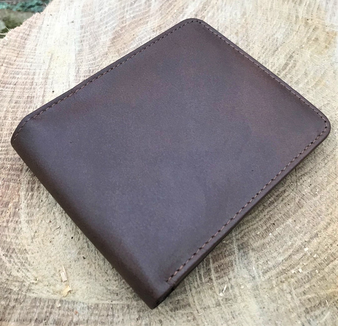 Hand Made Leather Wallet, Brown Leather Wallet, Bifold Wallet, Mens ...