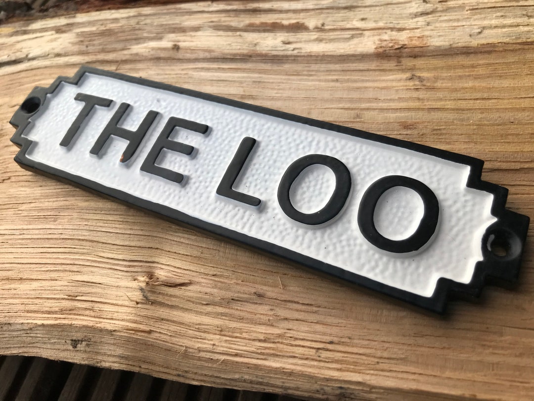 NEW Antique / Retro Style Toilet Door Sign Loo Iron Black Plaque Pub ...