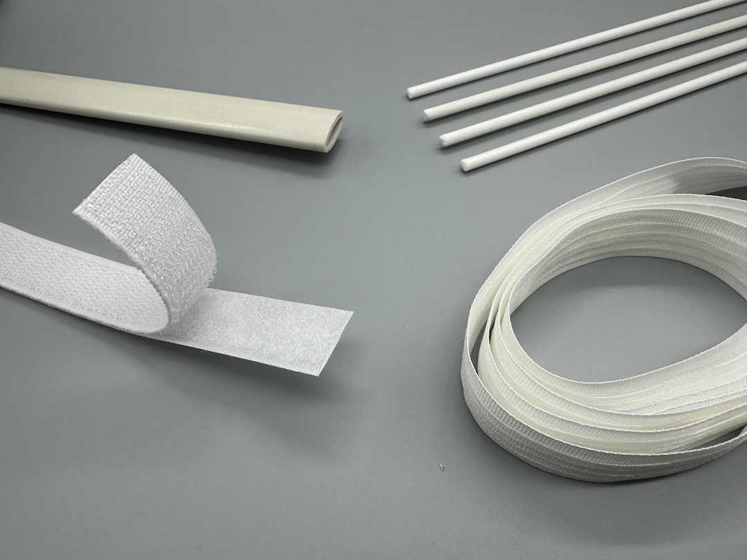 1 Metre Roman Blind Starter Kit - 4 X 1M Fibreglass Rods, 4 X Tape ...