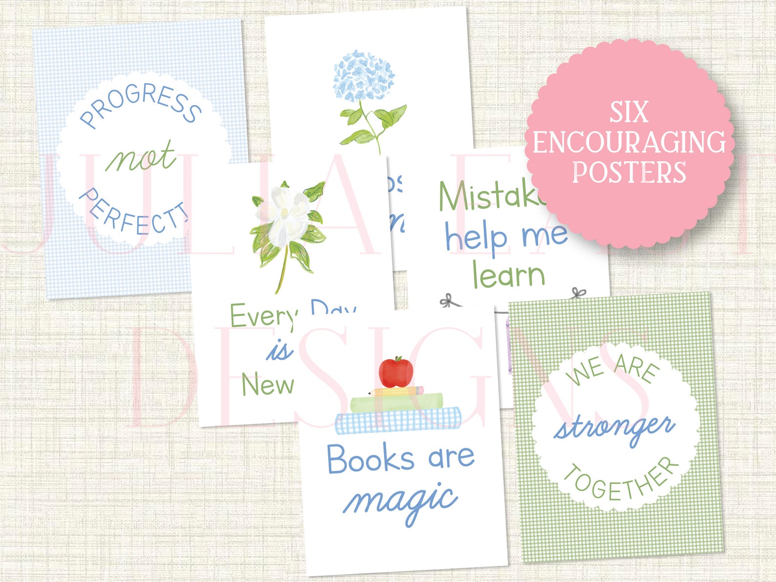 GRANDMILLENNIAL Classroom Decor Bundle | Watercolor Classroom Theme ...