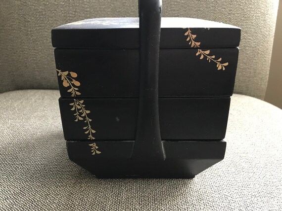 Bento Box Antique Lacquer Ware - Gem