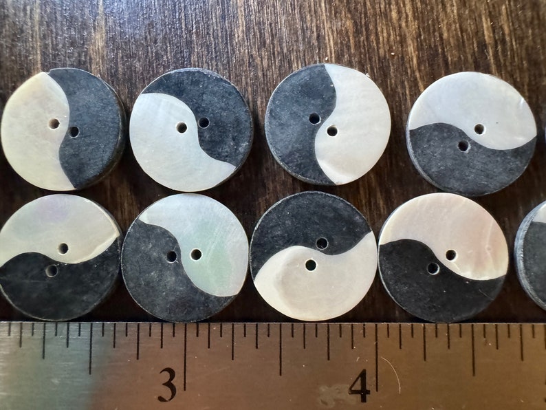 Set of 19 Yin Yang Shell Buttons - Etsy
