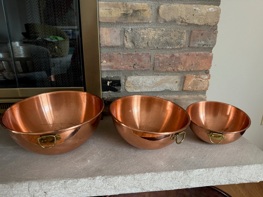 Solid Copper Mixing Bowls Nesting Vintage - Etsy
