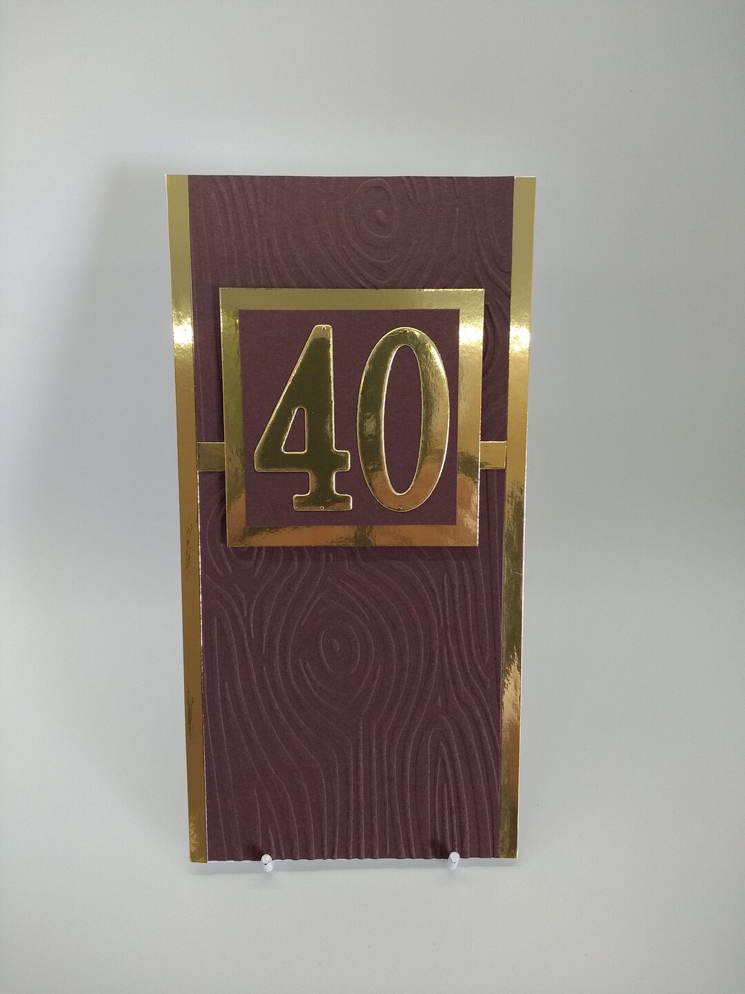 Handmade 40th birthday card, happy birthday, card for 40th, handmade ...