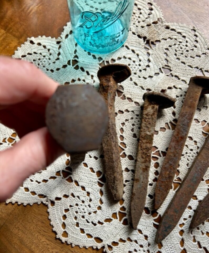 Vintage Railroad Spikes Authentic Train Track Iron Primitive Tie Stake ...