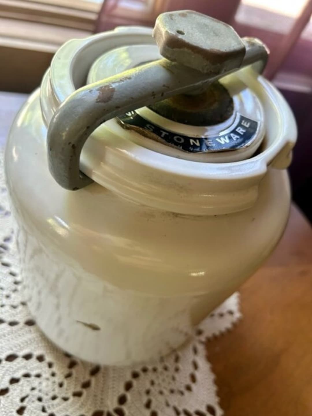 Vintage Stoneware Jar Large Earthenware Counter Display Working Seal ...