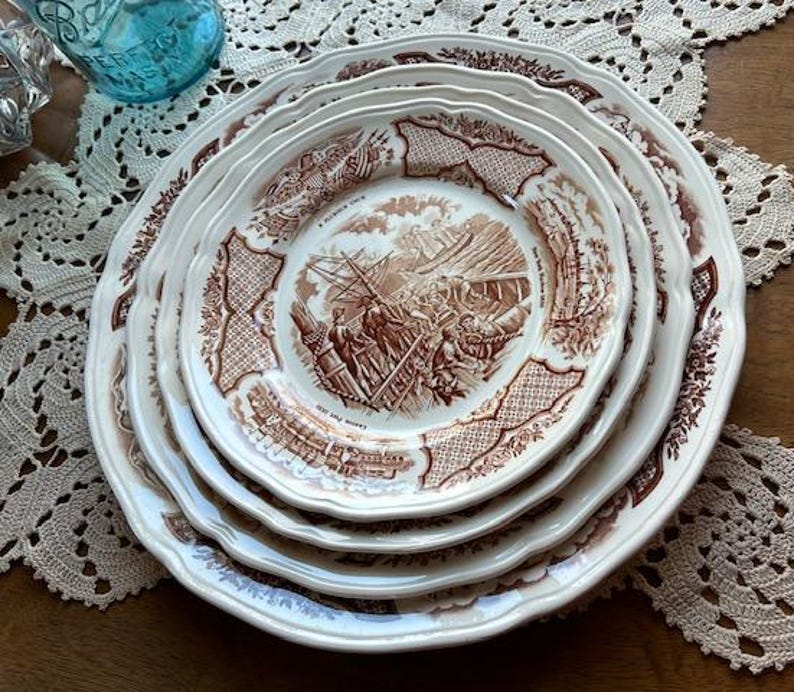 Vintage Alfred Meakin Plate Quad Fair Winds Dinner, Salad, Bread ...
