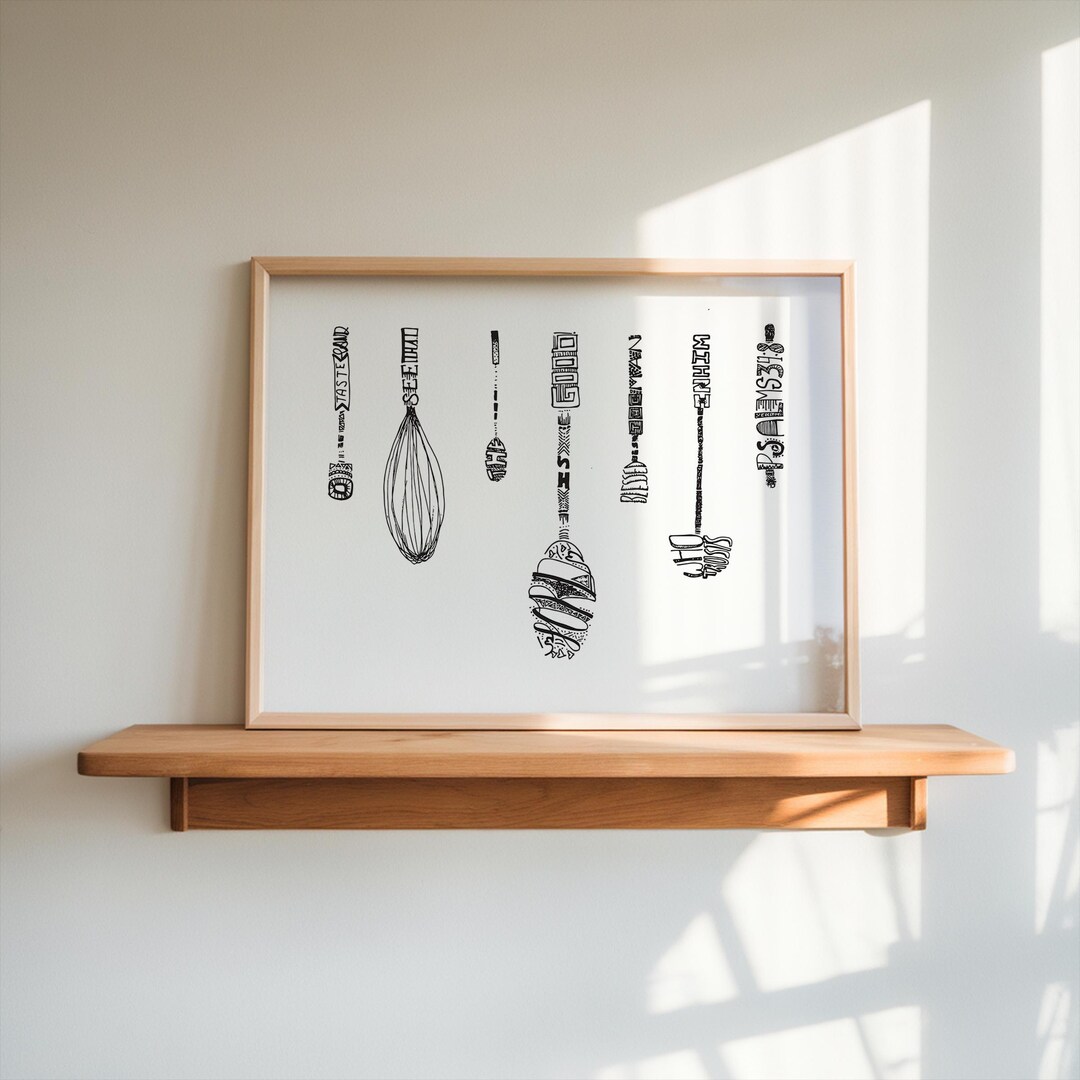Bible Verse Kitchen Art Christian Wall Decor Faith Based Print Cooking ...