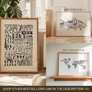 The Lord is My Shepherd Psalm 23 Wall Art for Girls Dorm Decor ...