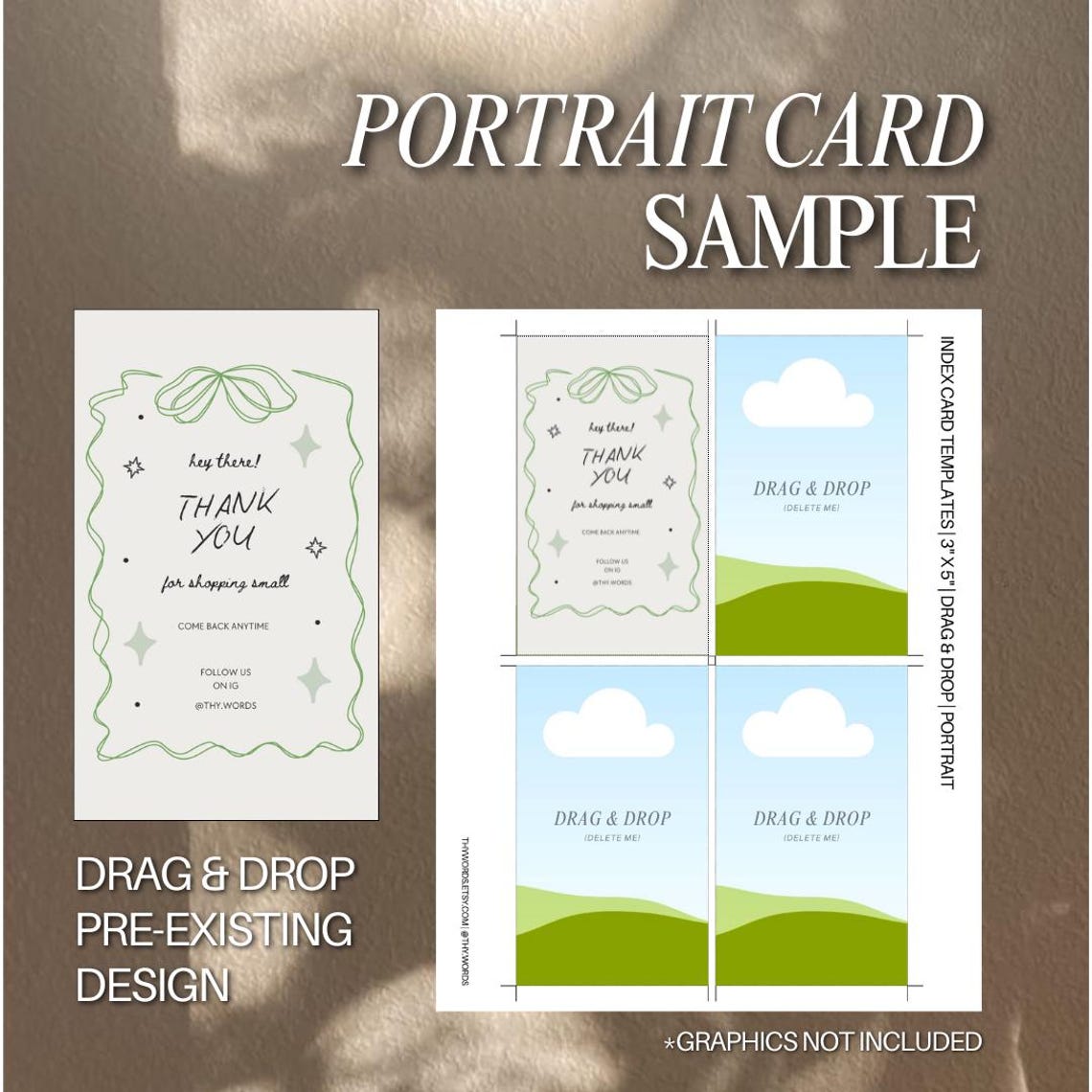 Printable Index Card Templates US Letter 3x5 Card Drag Drop Canva ...
