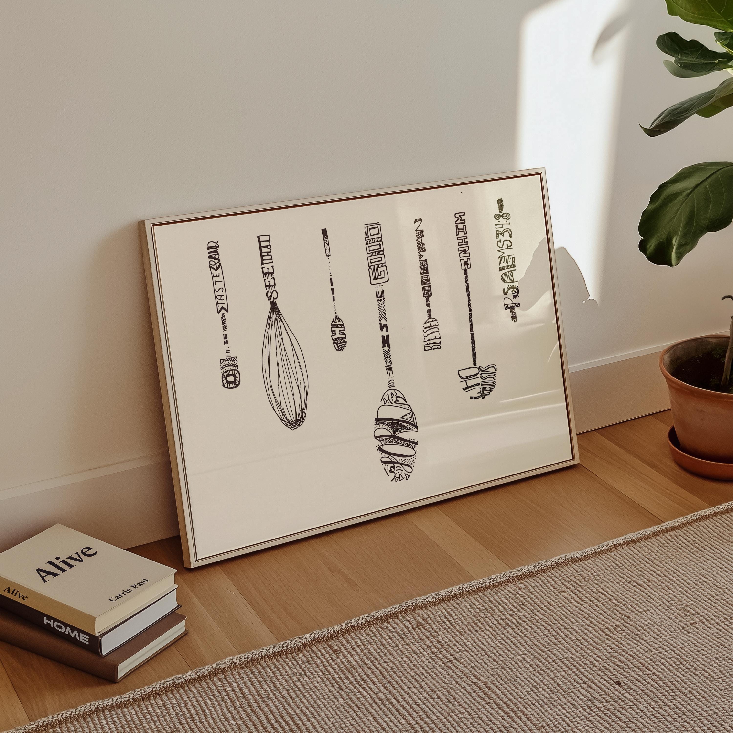 Christian Kitchen Artwork for Kitchen Bible Verse Art Faith Based Home ...