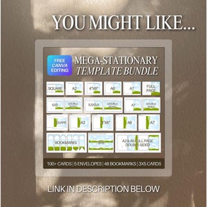 Printable A6 Greeting Card Template 2 Card Drag Drop Canva Editable Print at Home Card Small ...