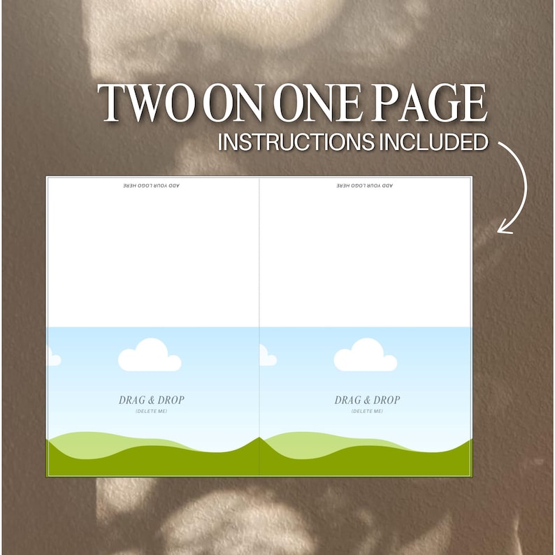 Printable A6 Greeting Card Template 2 Card Drag Drop Canva Editable ...