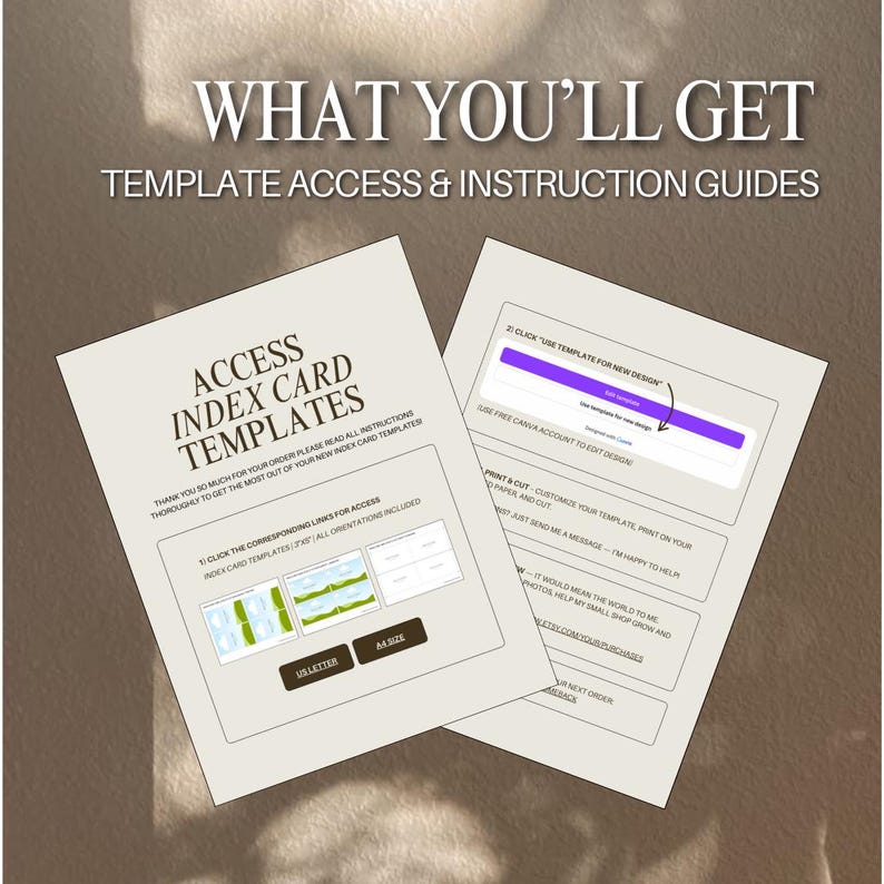 Printable Index Card Templates US Letter 3x5 Card Drag Drop Canva ...