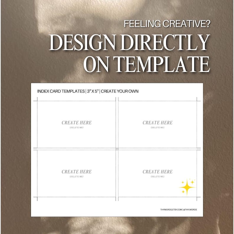 Printable Index Card Templates US Letter 3x5 Card Drag Drop Canva ...