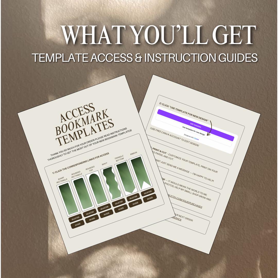 Bookmark Template Bundle Drag and Drop Canva Editable Template PNG ...