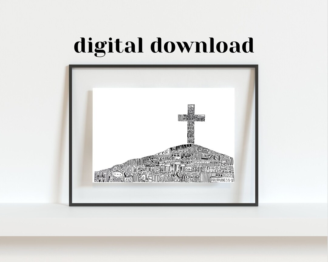 Digital Download, Printable, Philippians 3:8-10, Bible Print, Home ...