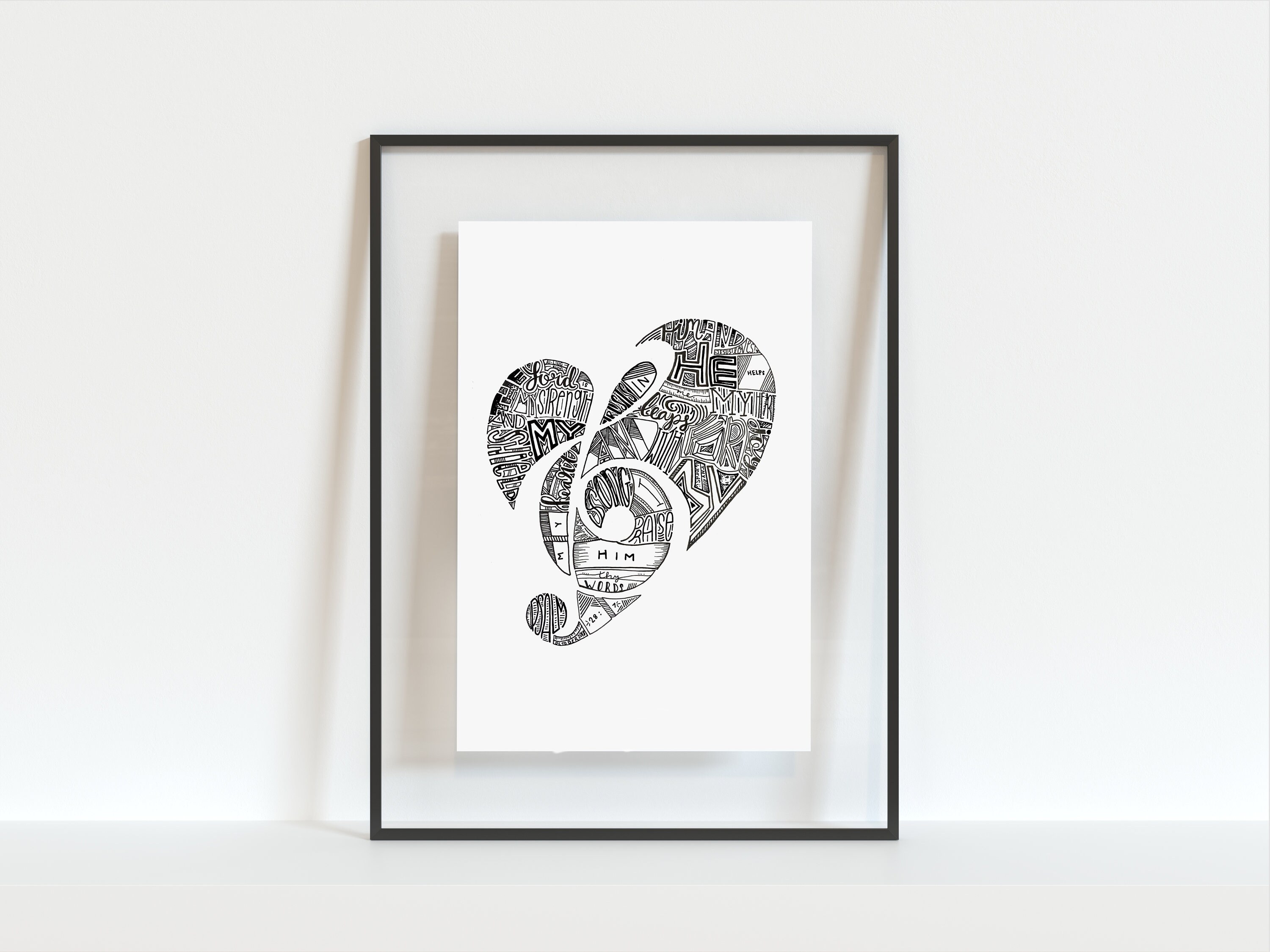 Digital Download Printable Psalm 28:7 Bible Home Decor - Etsy