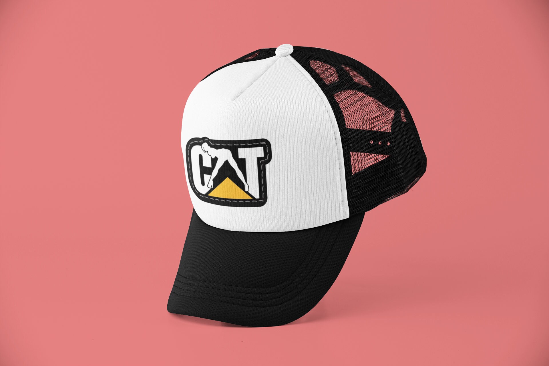 Cat Caterpillar Hat Printed Cat Stripper Trucker Hat Mesh Snapback ...