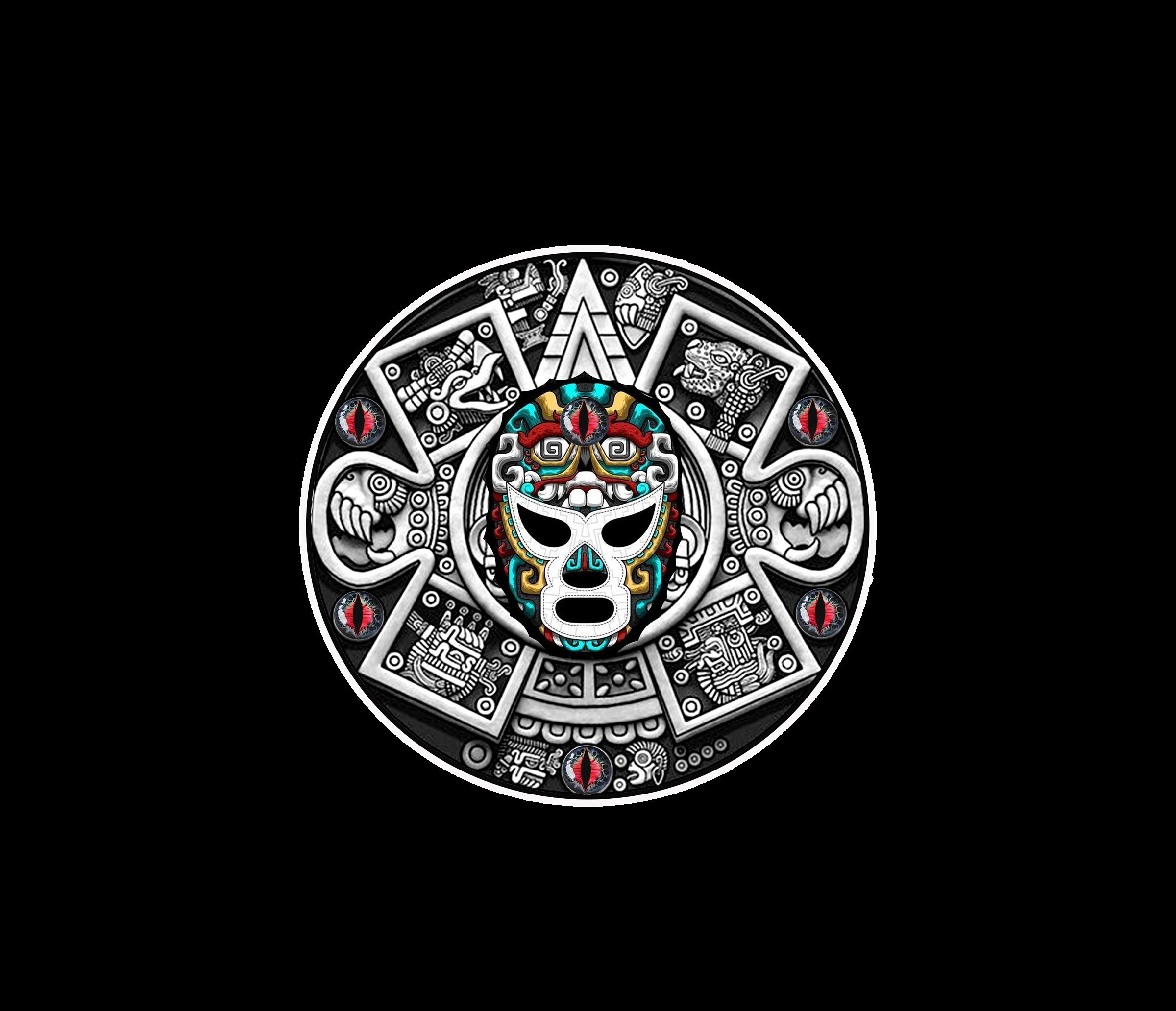 AZTEC Calendar-art/calendario Azteca T-shirts-arte-gifts-mexico-lucha ...