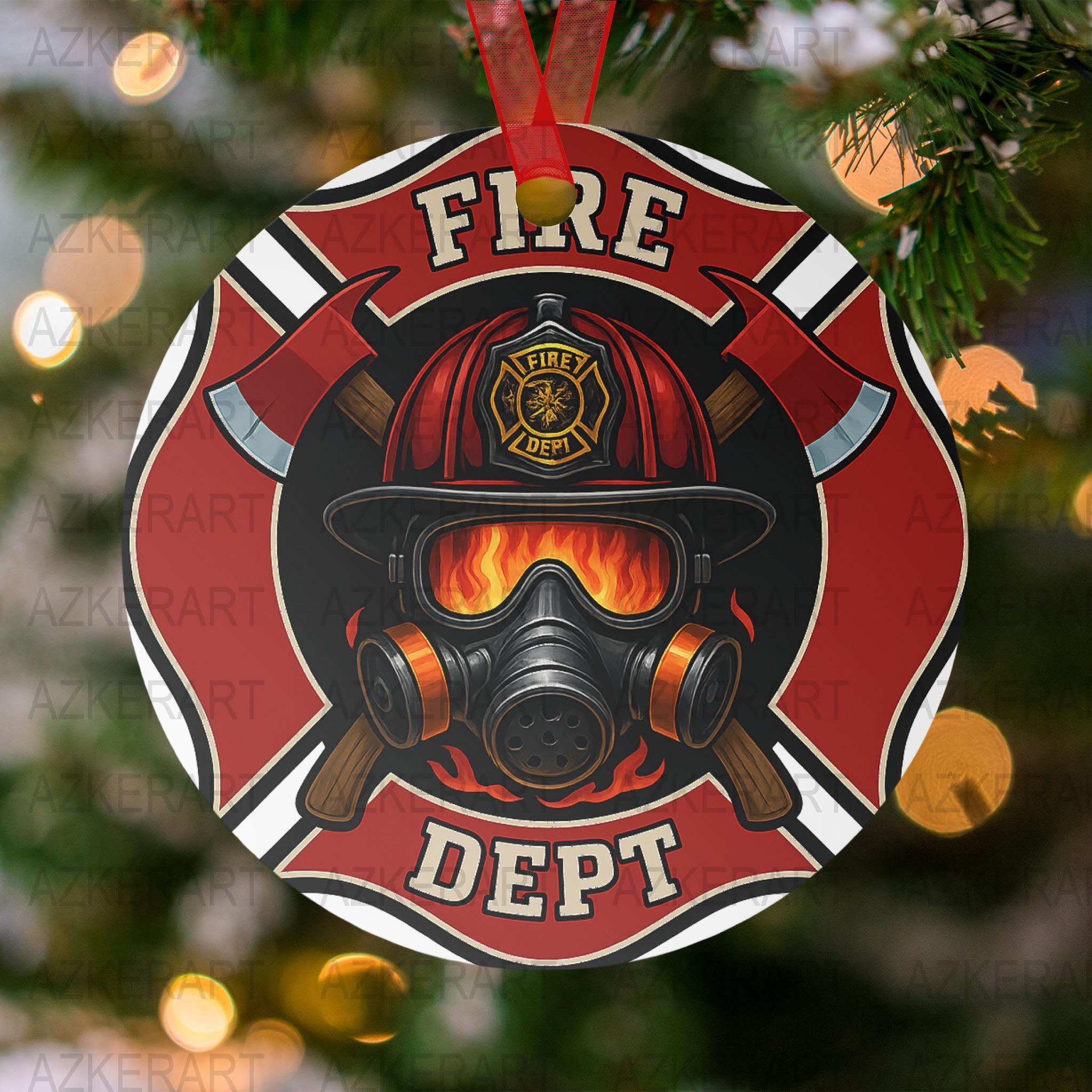 Firefighter Emblem Digital Art: Axe & Helmet Graphic (direct to Print ...