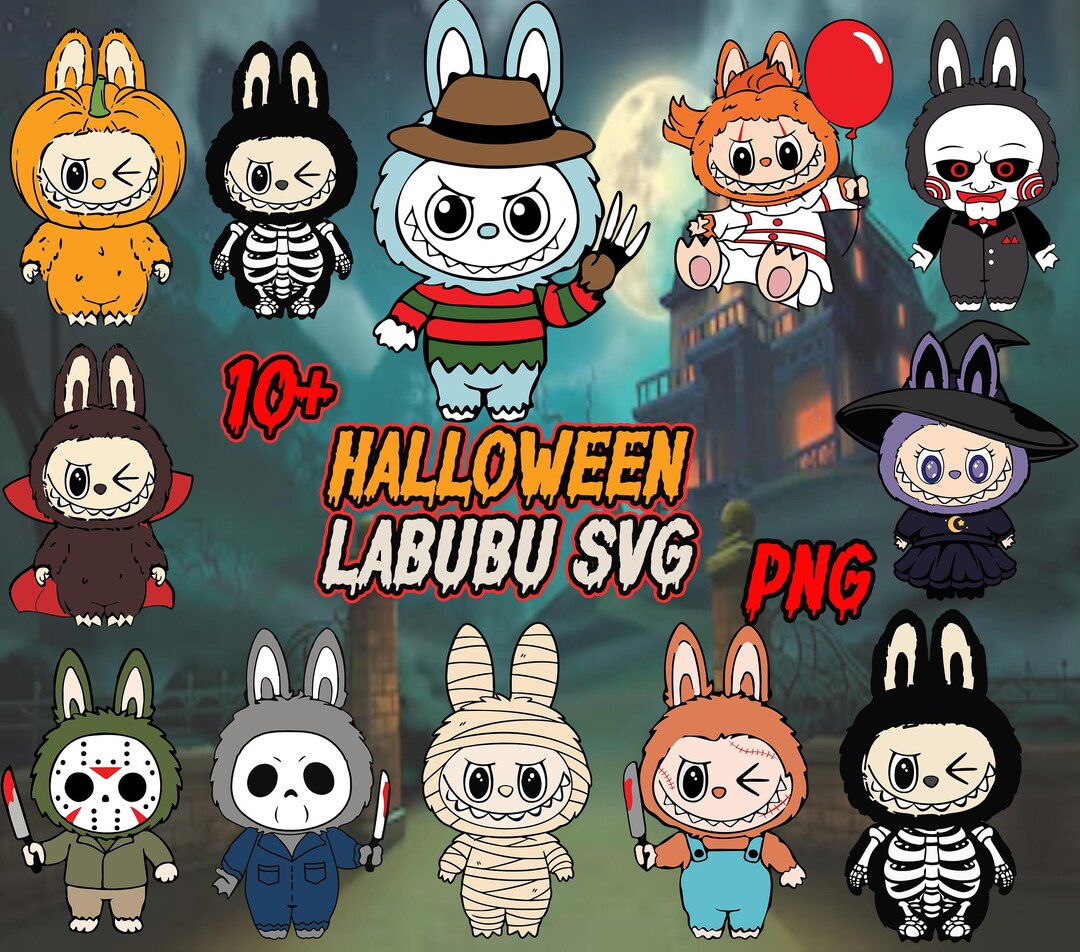 Labubu Horror 10+ PNG Images, Bundle of Labubu Vector Digital File for ...