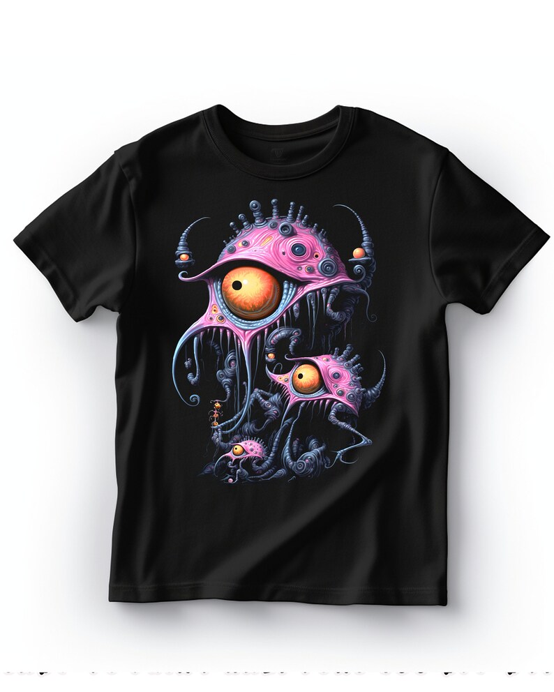 Alien Illustration Halftone Designs T-shirt Printing DTG Printing DTF ...